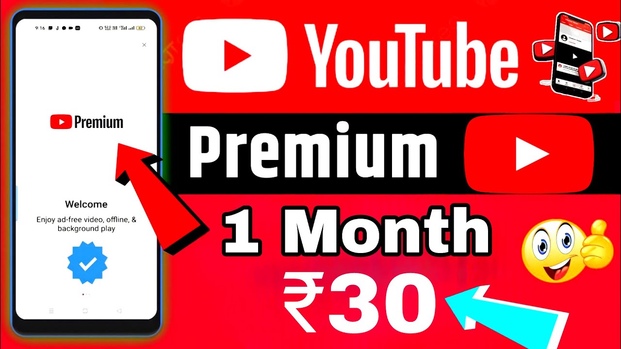 Get YouTube Premium 1 Month Subscription in 30 Rupees Only | YouTube ...