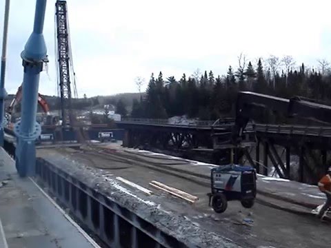 NIPIGON RIVER 1975 BRIDGE DEMOLITION 7 - YouTube