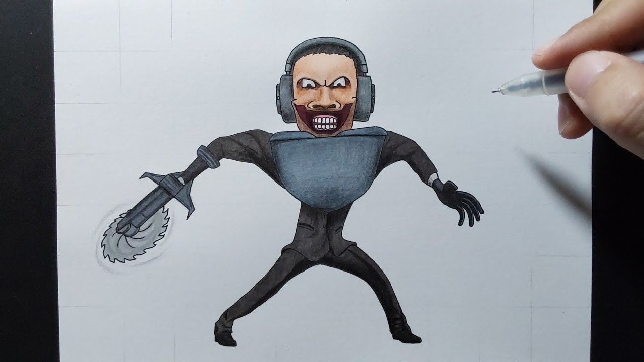 How to draw Buzzsaw Skibidi Man in Skibidi Toilet 62 - YouTube