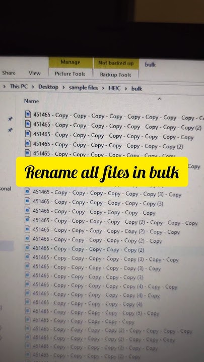 Use this code to rename all files in once #shortcut #laptop #shorts # ...