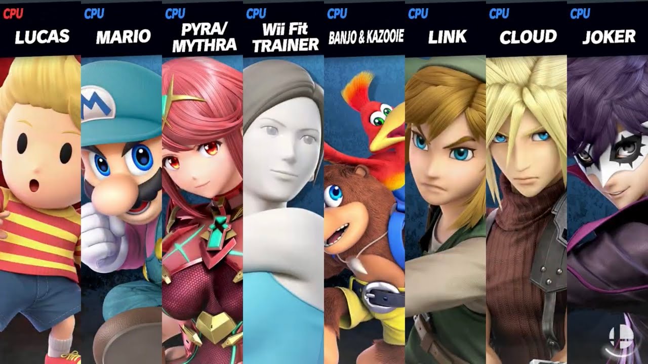 Super Smash Bros. Ultimate - Lucas vs Mario (Cyan) and Everyone - YouTube