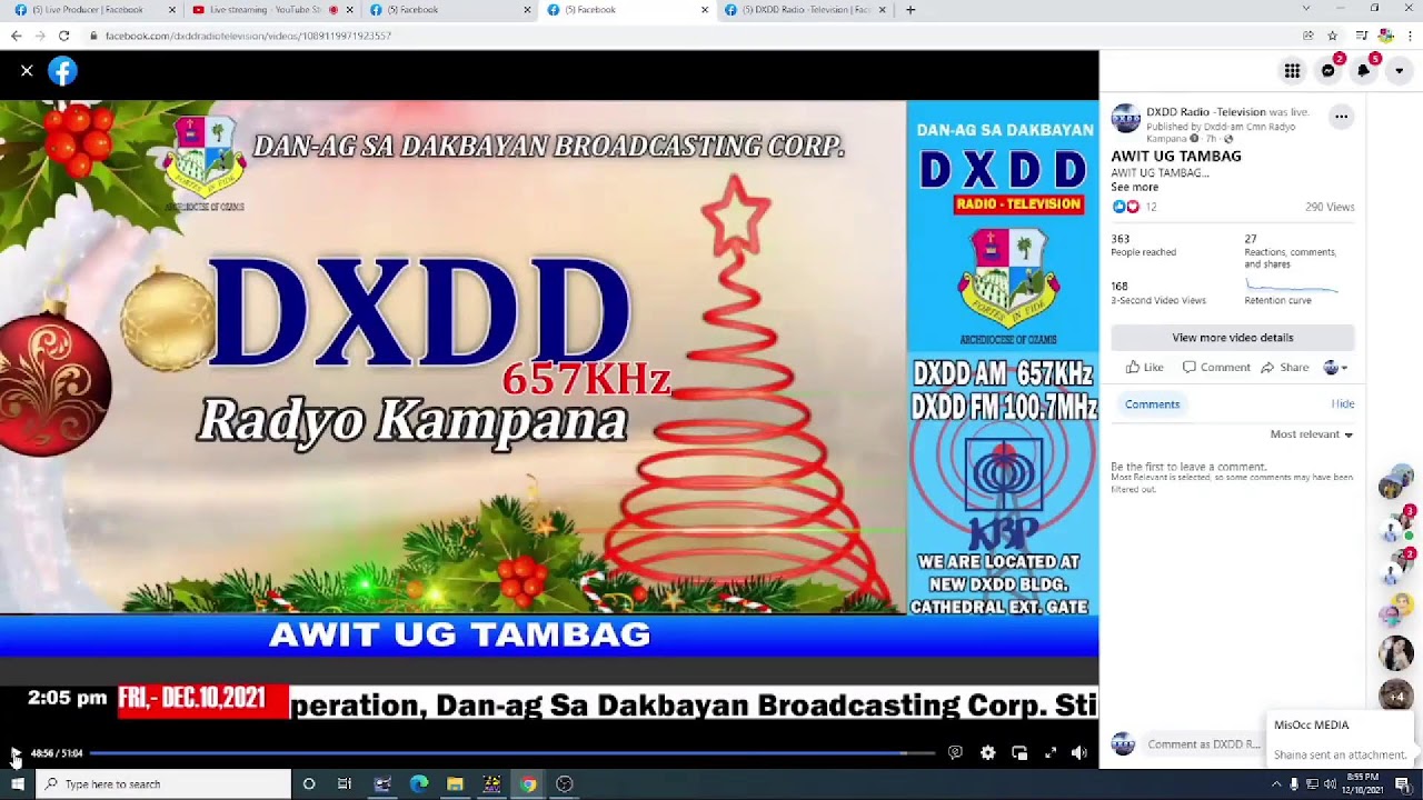 DXDD RADIO TELEVISION - DECEMBER 10,2021 - YouTube