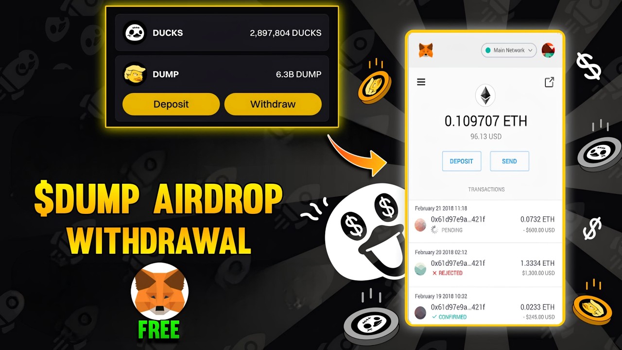 How to Withdraw $DUMP || Withdraw $DUMP Gas Fee | Ducks Airdrop Update ...