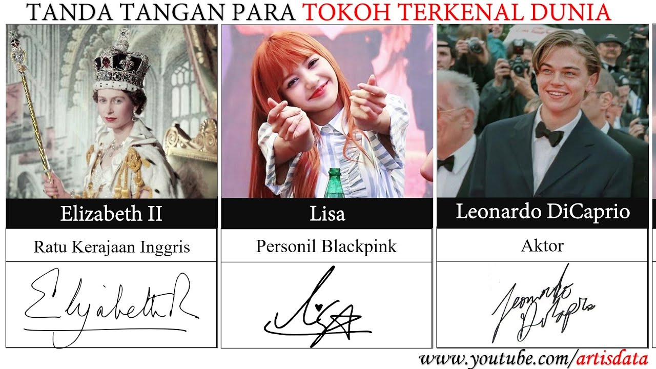 TANDA TANGAN DARI PARA TOKOH TERKENAL DUNIA - YouTube