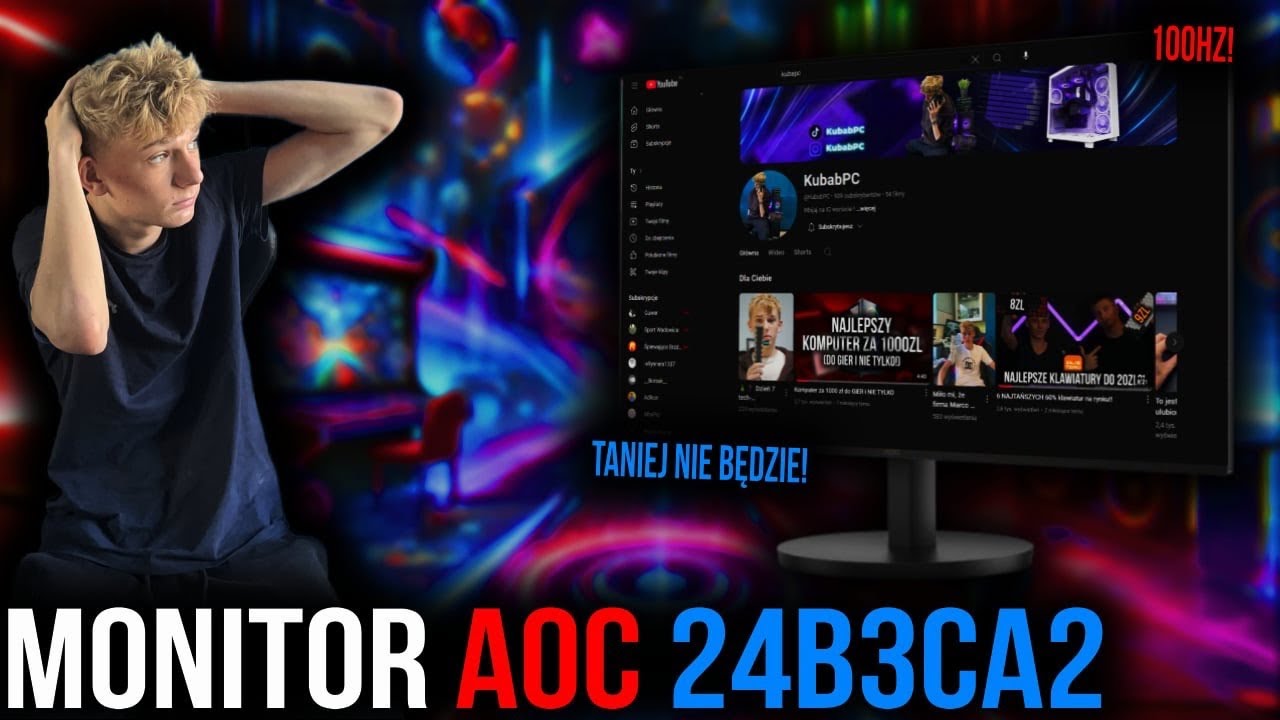 100 Hz za 350 zł czyli AOC 24B3CA2 - YouTube