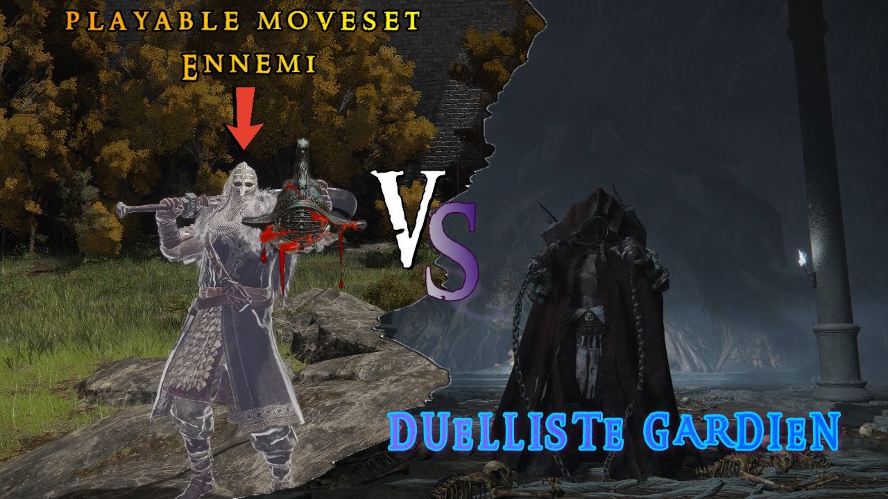 Elden Ring : Fr Playable Moveset Boss vs Duelliste Gardien - YouTube