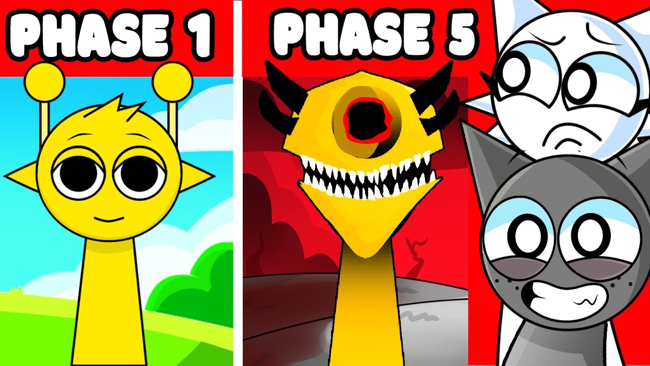 Wenda and Gray Reacts to Phase 5 (Sprunki) - YouTube