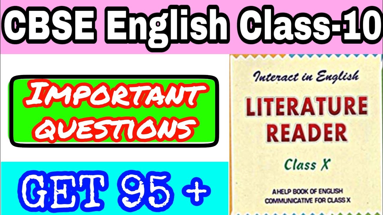 Cbse English 2019 class 10 - how to prepare it- Very important extract ...