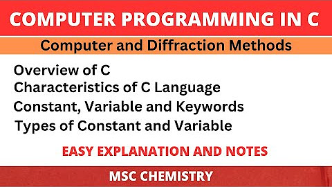 Computer Programming in C : MSc Chemistry - YouTube