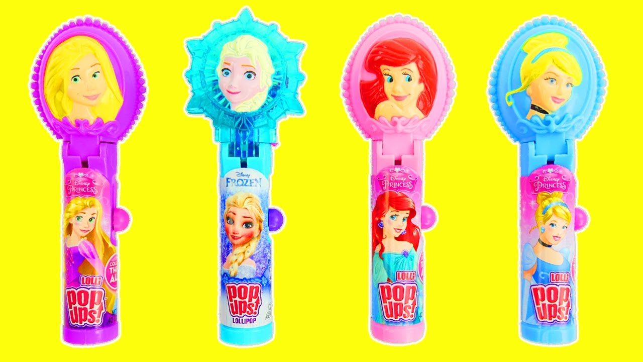 Disney princess pop ups candy - YouTube