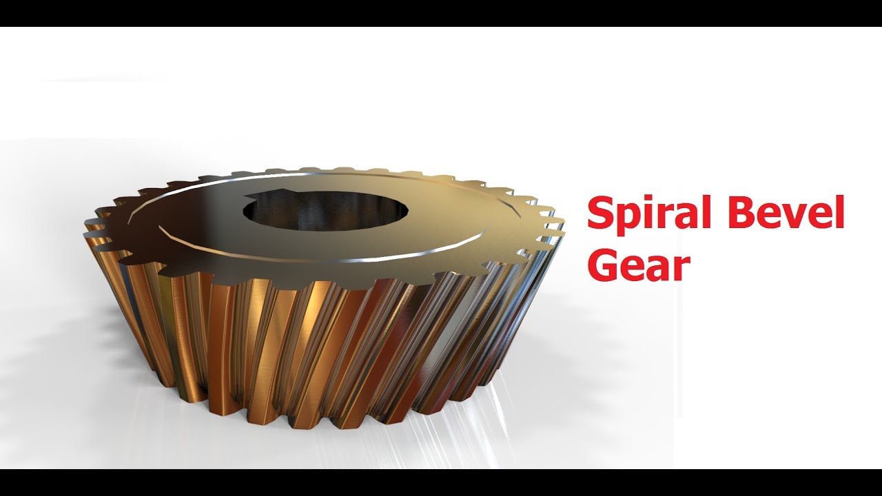 Spiral Bevel Gear (Pinion Gear) Solidworks 3d Model Ahmed Salah - YouTube