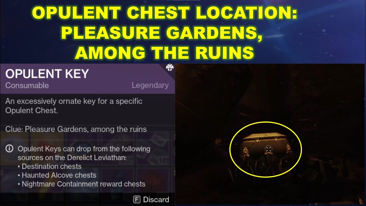 Destiny 2 S17: Opulent chest location - Pleasure garden, among the ...