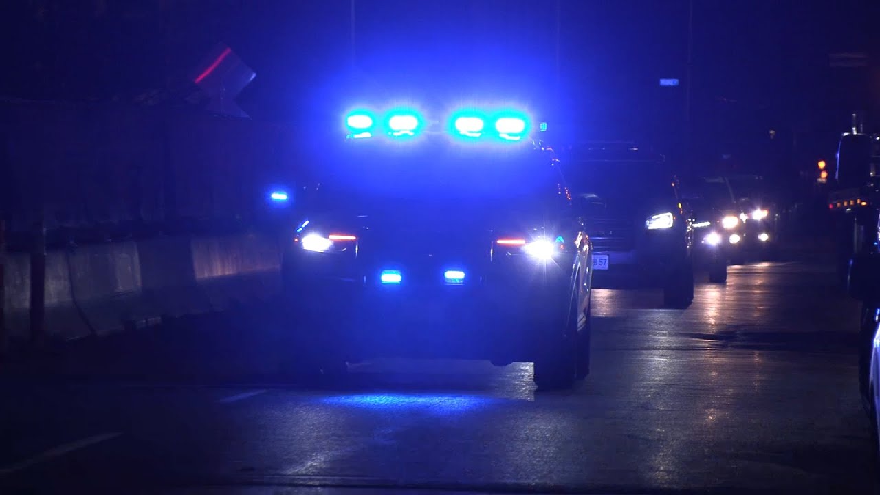 Springfield (MA) Police Dept. Cruiser 129 Responding - Blue Lights ...