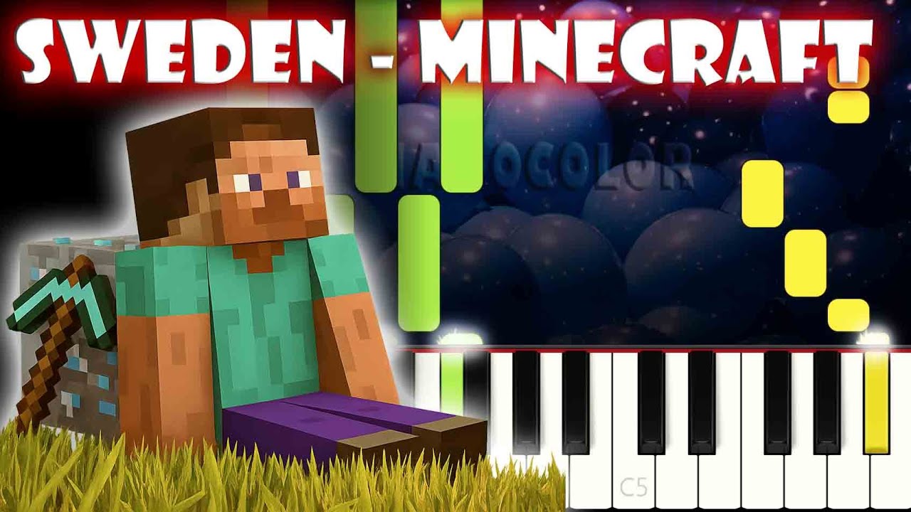 Sweden - Minecraft | Piano Cover | Tutorial | Karaoke - YouTube