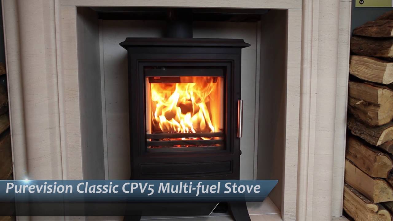 Purevision Classic CPV5 Multi fuel Stove - YouTube