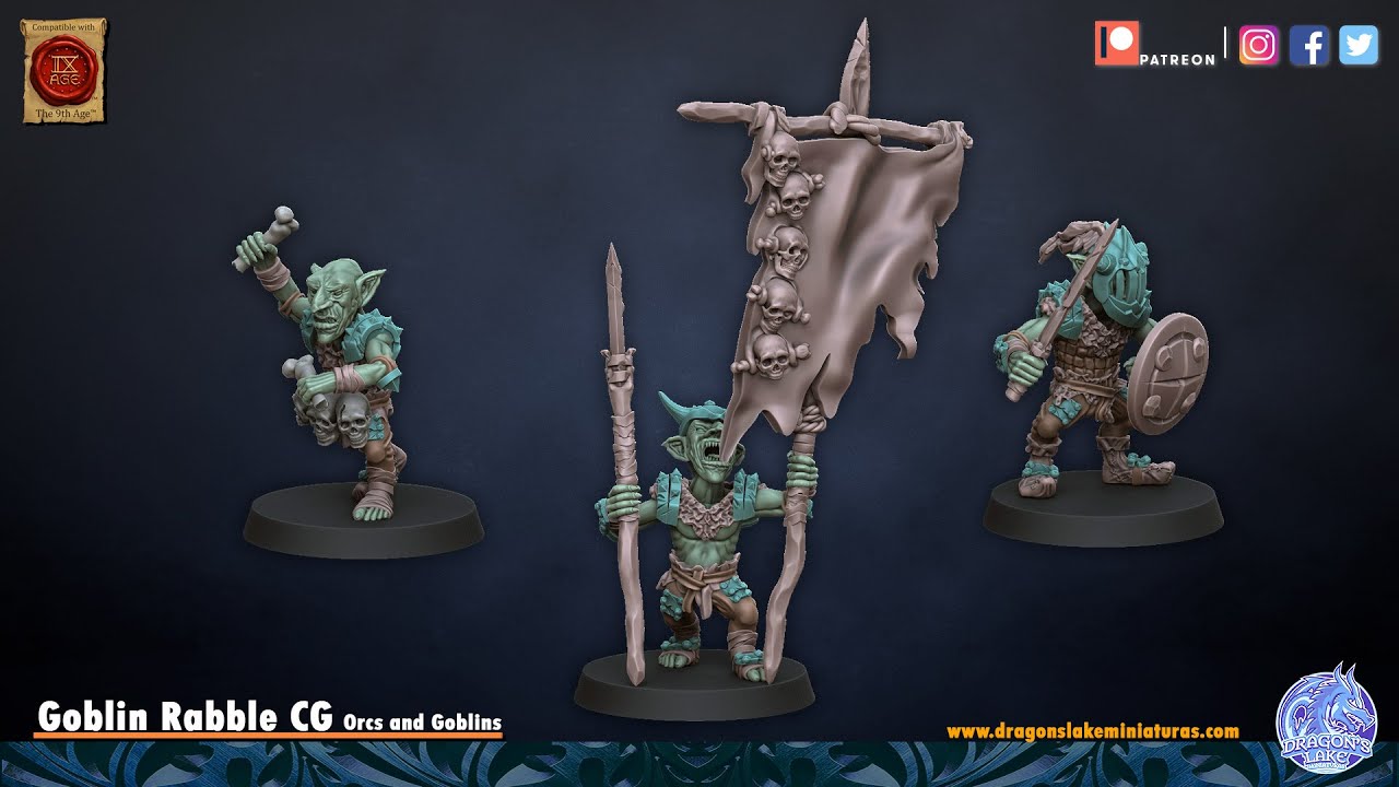 Goblin Rabble Command Group 360 video - Orcs and Goblins - YouTube