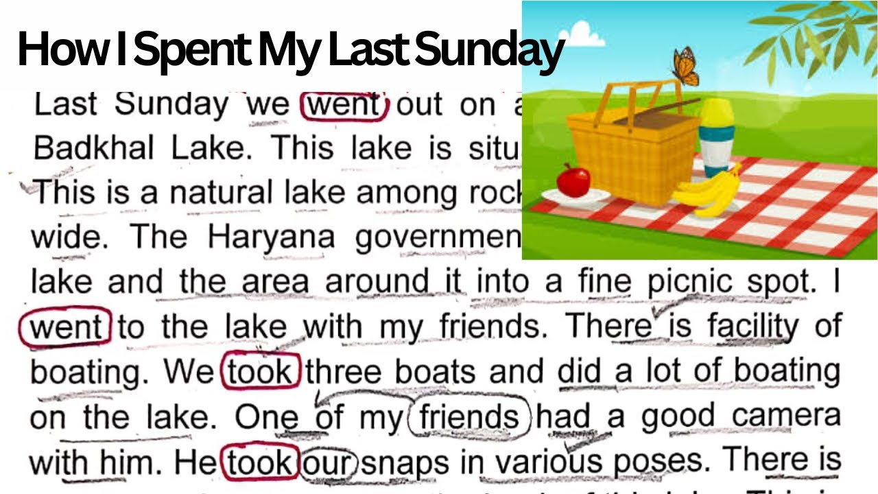 How I Spent My Last Sunday | Paragraph Reading | english padhna kaise ...