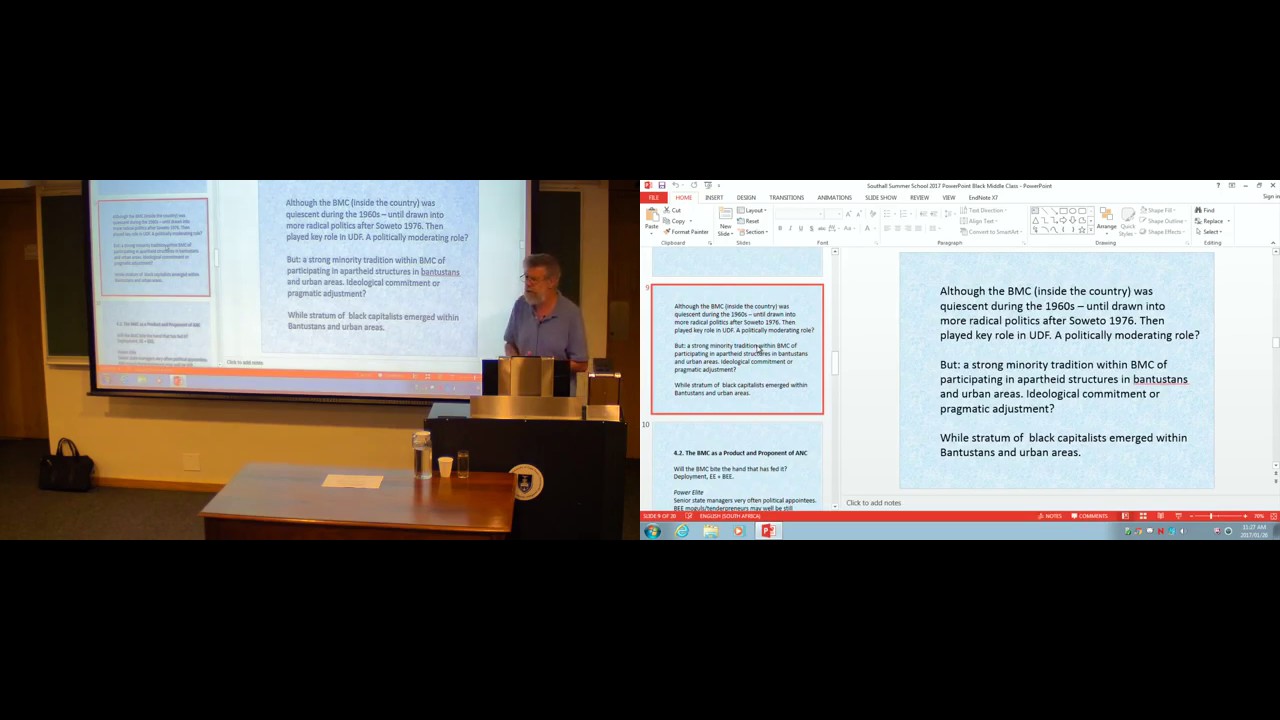 Roger Southall The New Black Middle Class in South Africa Lecture 4 ...