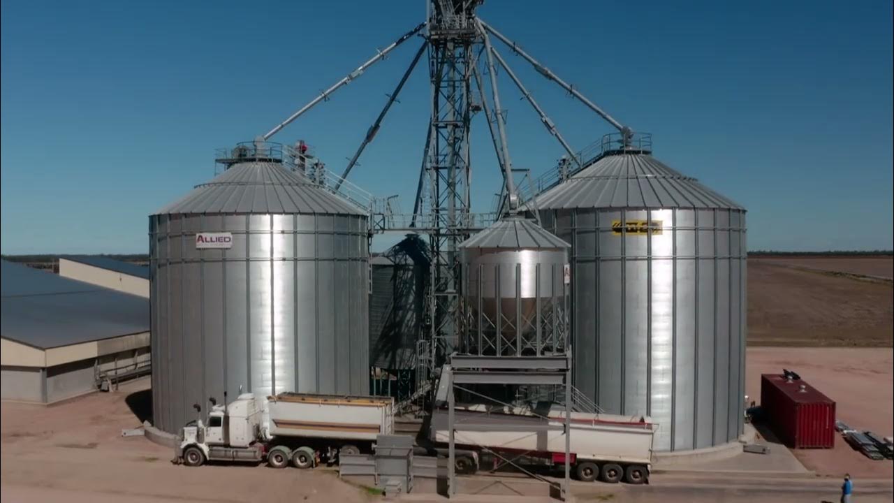 Large Grain Storage & Handling System | Sapphire Feedlot - YouTube