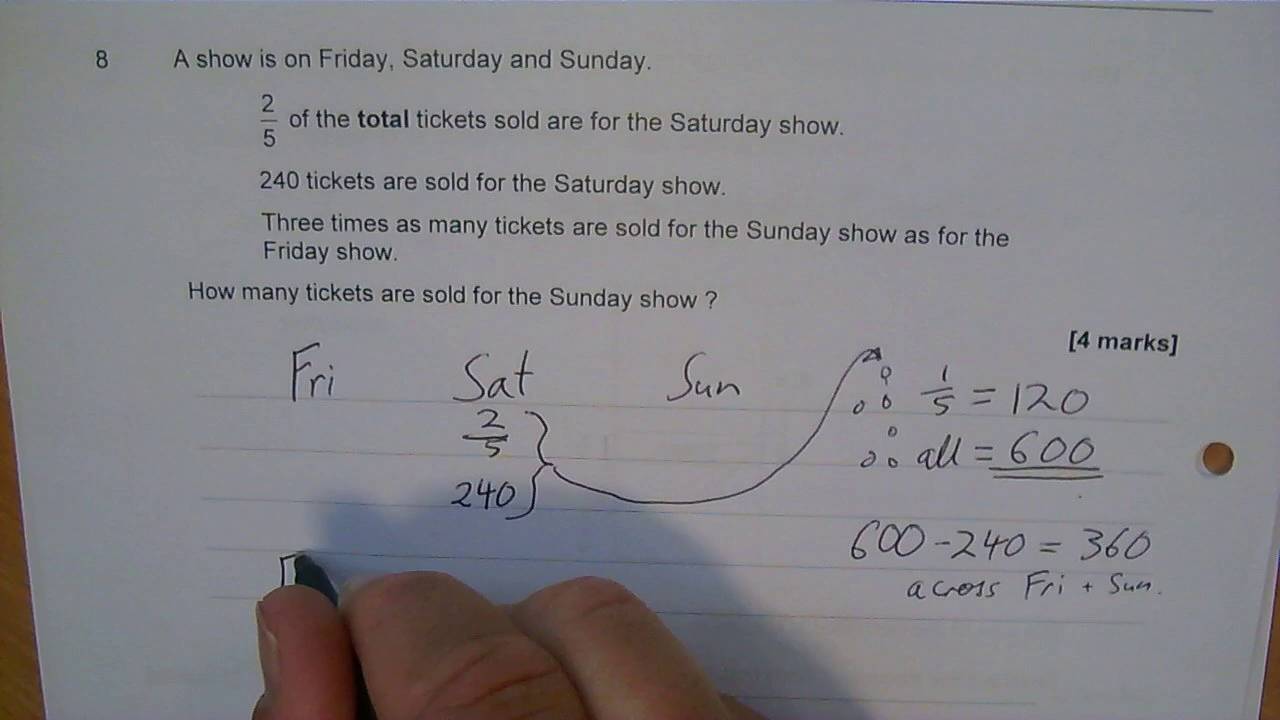 Q8 - Problem solving with fractions and ratios - YouTube