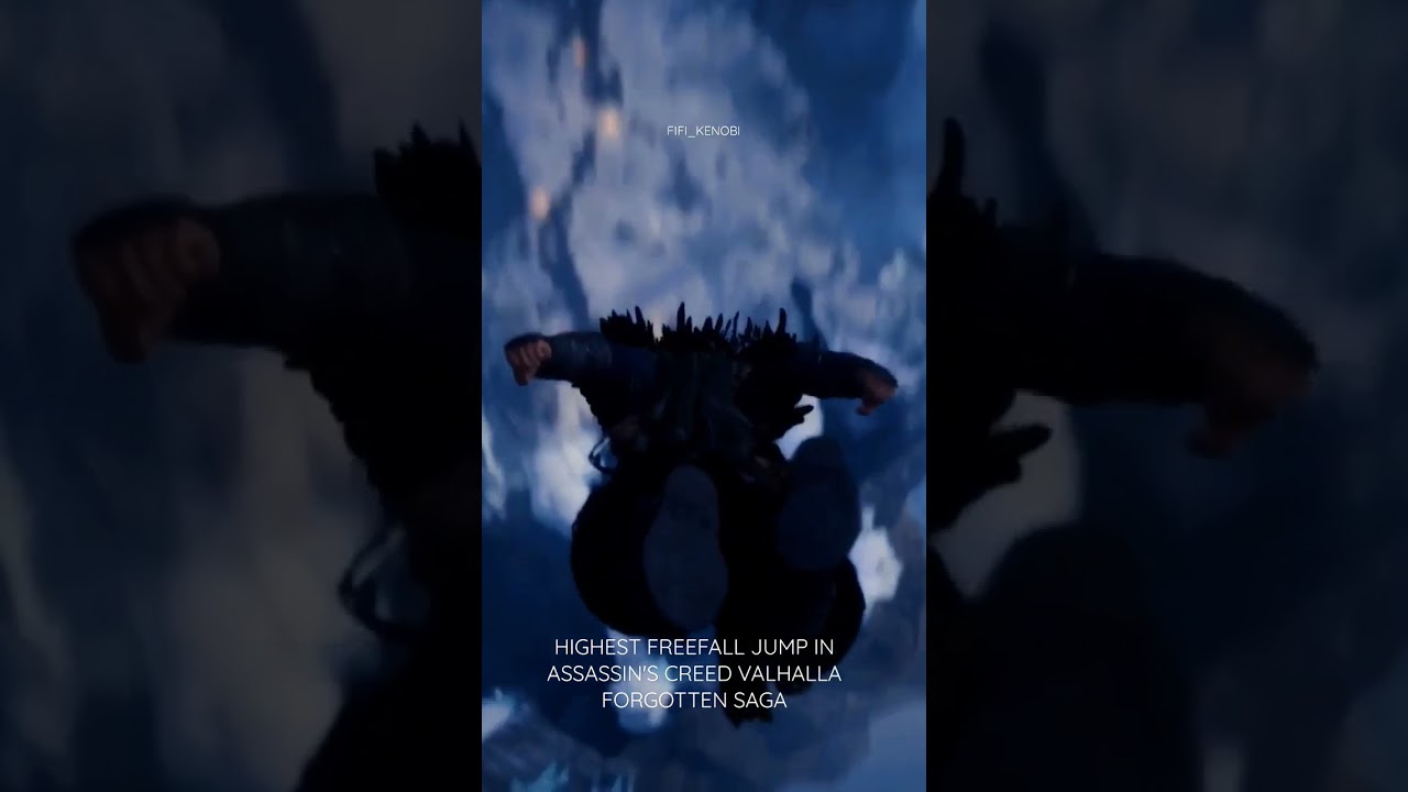 Longest freefall jump in Assassin's Creed Valhalla Forgotten Saga - YouTube