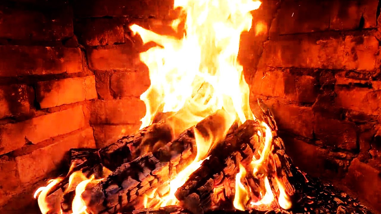 Fireplace 12 Hours Sound of Bonfire Calming Video Meditation Relaxation ...