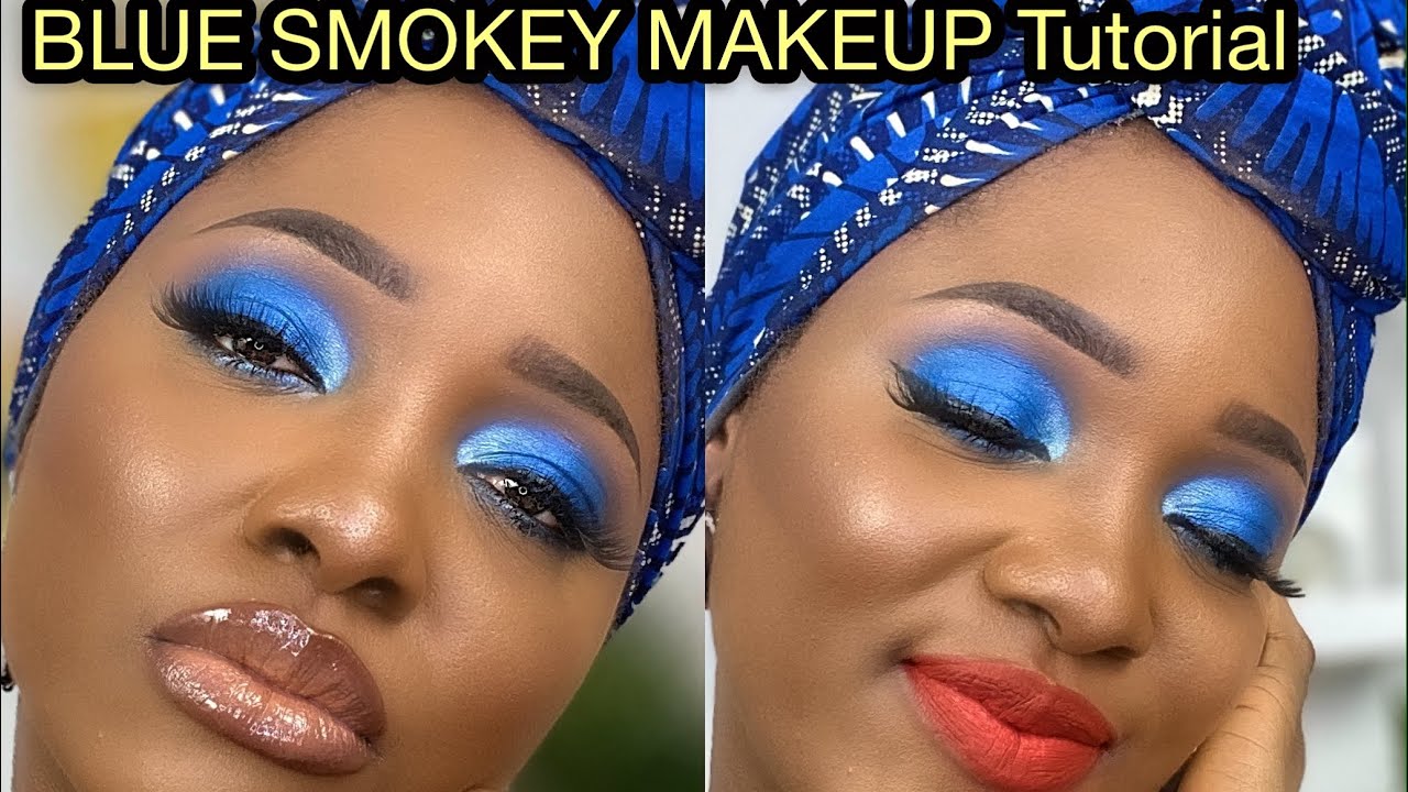 BLUE SMOKEY EYE TUTORIAL FOR BEGINNERS - YouTube