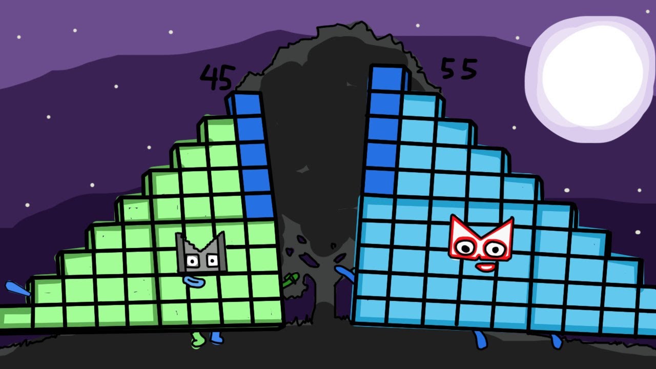 Numberblocks 45 sees Numberblocks 55 figured out - Numberblocks fanmade ...