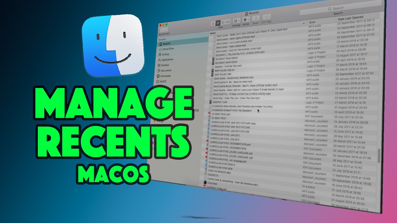 Master Finder Recents on Mac: Clear, Manage, and Customize Easily - YouTube