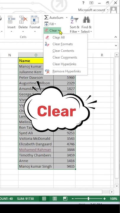 Mastering the 'Clear' Option in Excel: Declutter Your Data Like a Pro # ...