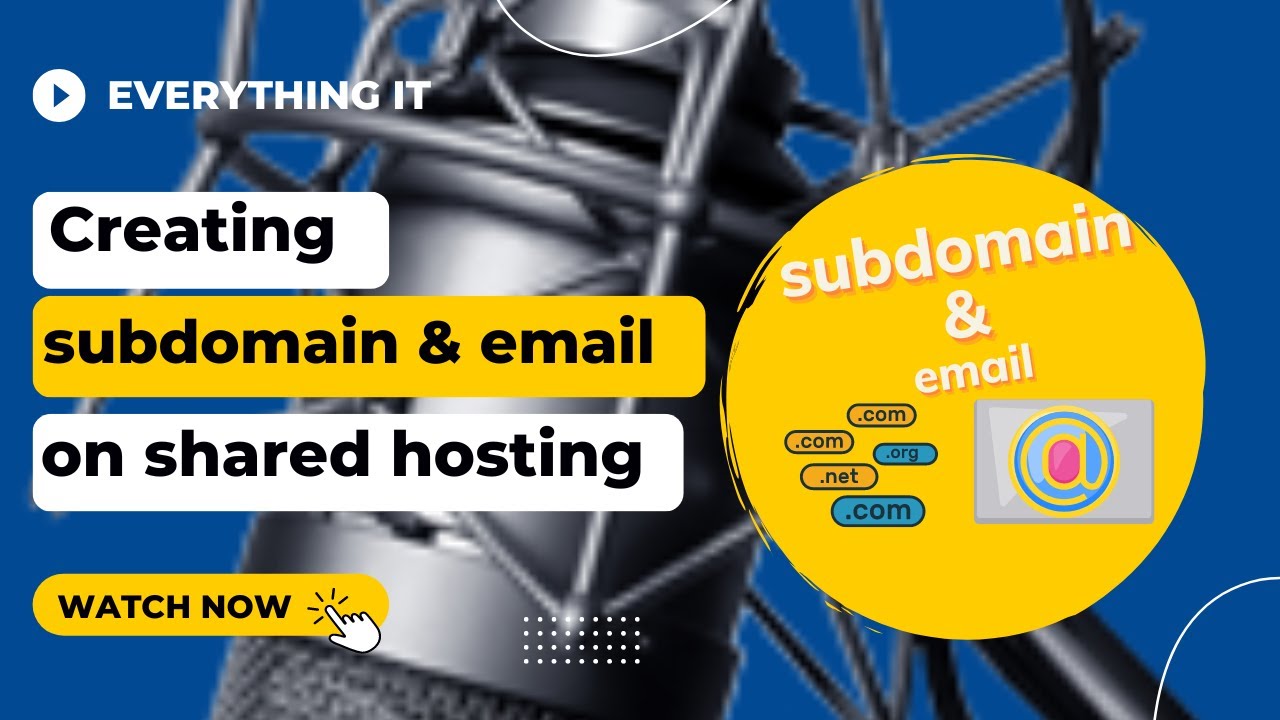 How to create a subdomain and email on a shared hosting - YouTube