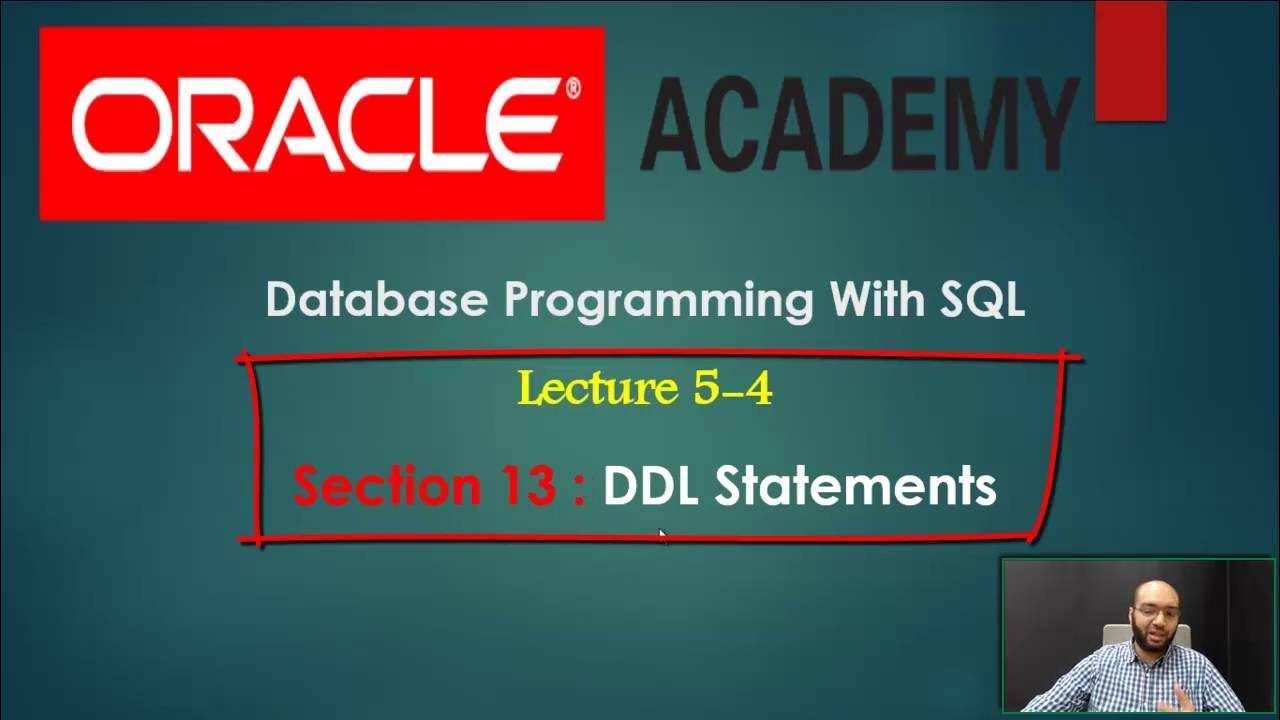 Database Programming With SQL - Section 13 - Part 4 - YouTube