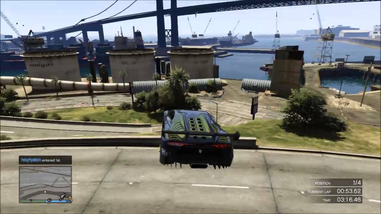 GTA 5 Custom Race 'Jump The Stadium' - YouTube