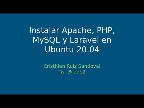 Instalar Apache2, PHP, MariaDB y Laravel en Ubuntu 20.04 LTS - YouTube