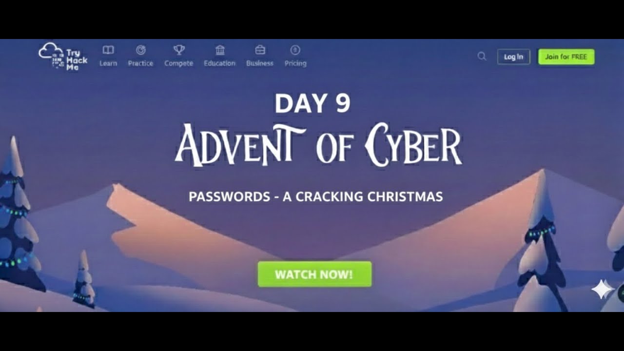 Passwords - A Cracking Christmas | Advent Of Cyber 2025 | Try Hack Me ...
