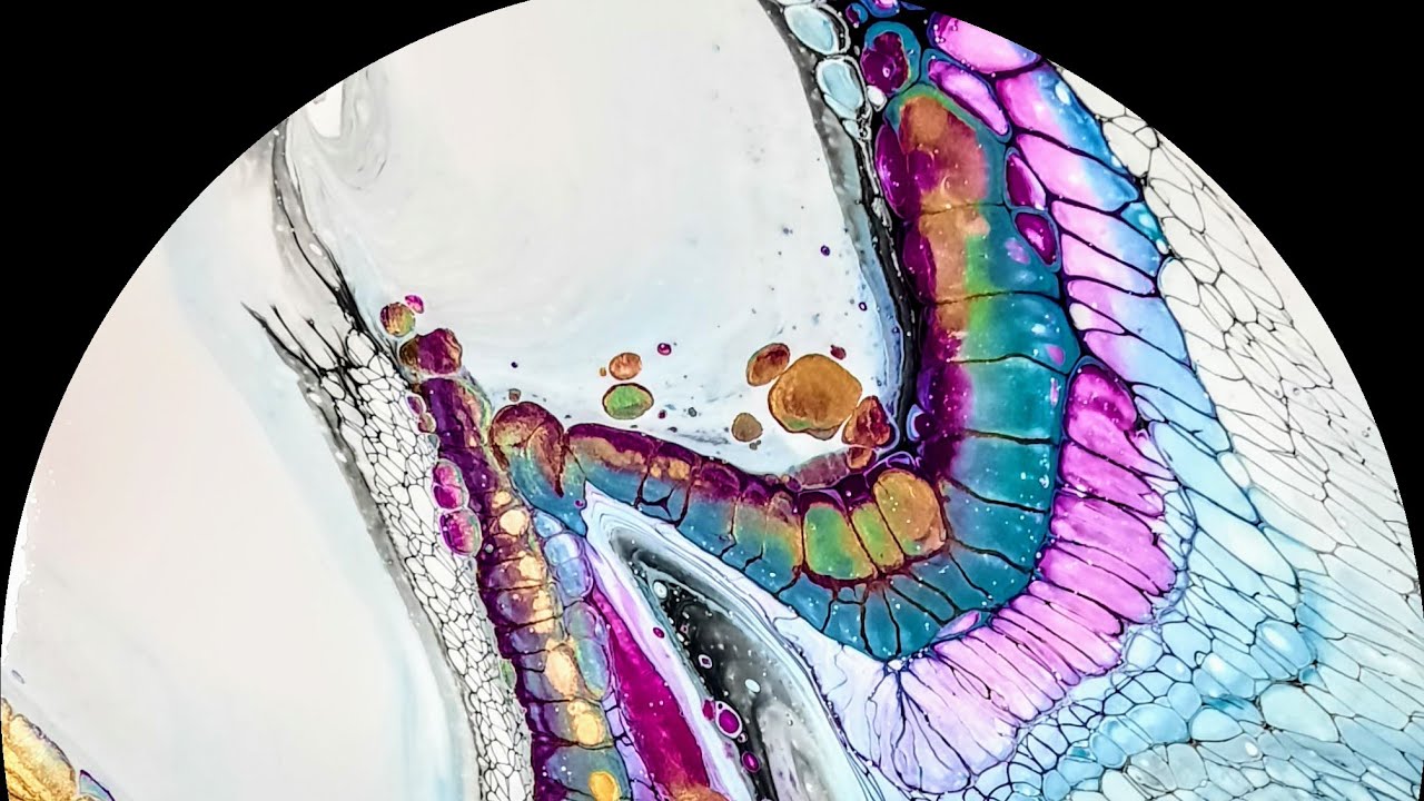 #34. Gorgeous SheleeArt Swipe ~ Huge Rainbow Cells ~ Fluid Abstract Art ...