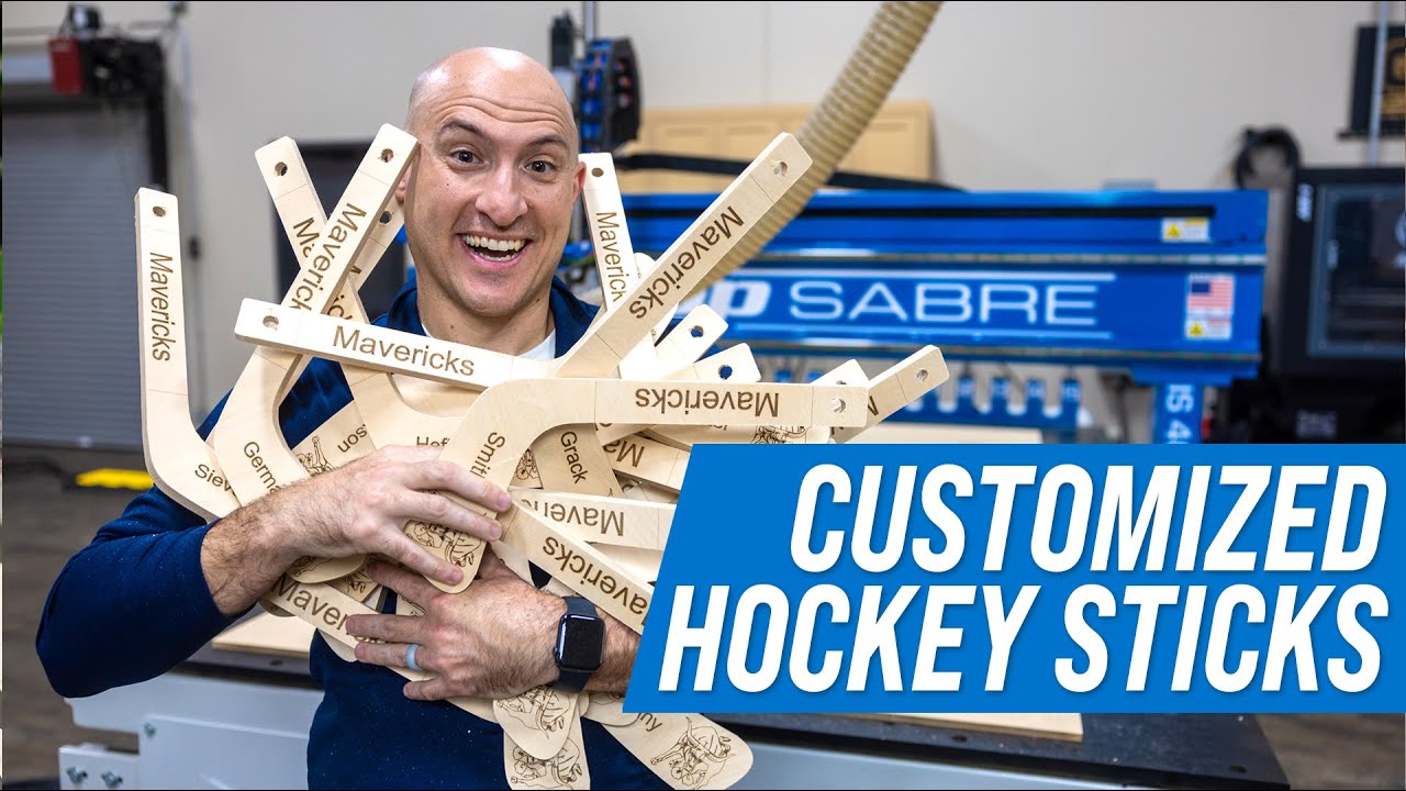 Making Customized Hockey Sticks with a CNC Router - YouTube