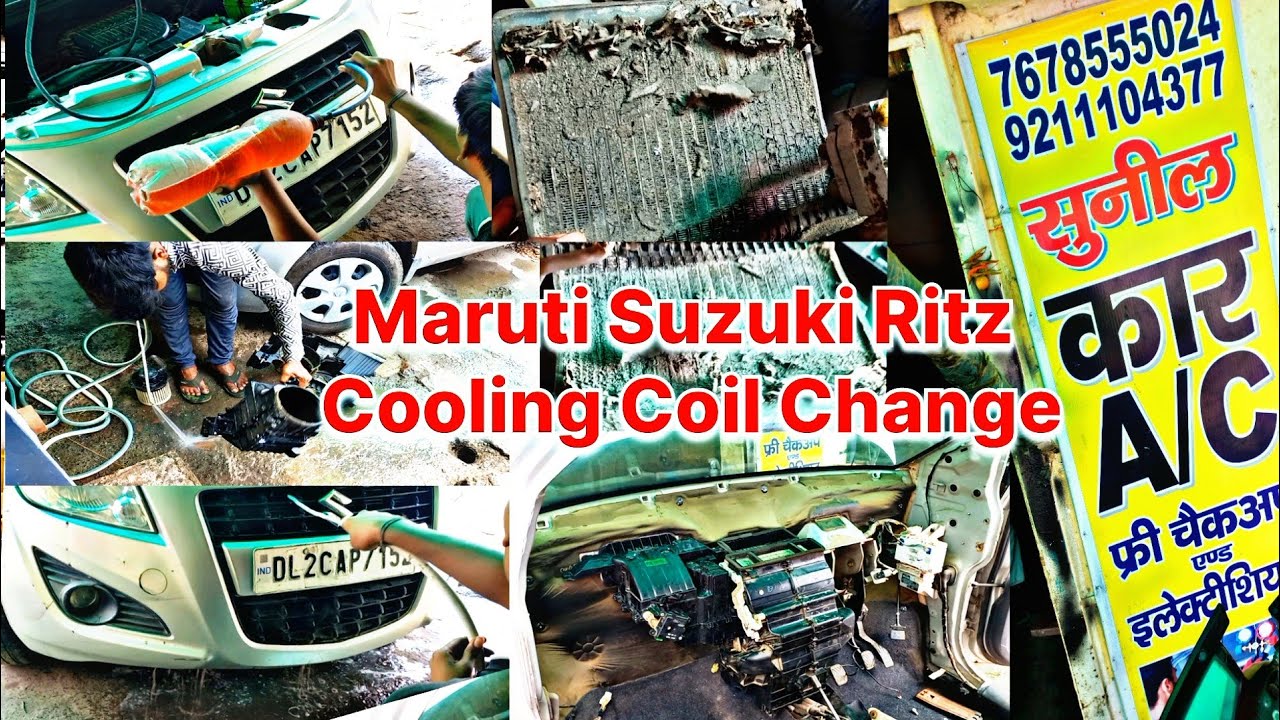 Maruti Suzuki Ritz Cooling Coil Change | Ritz AC Service | Maruti ...