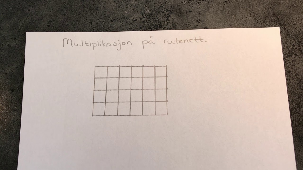 Multiplikasjon på rutenett - YouTube
