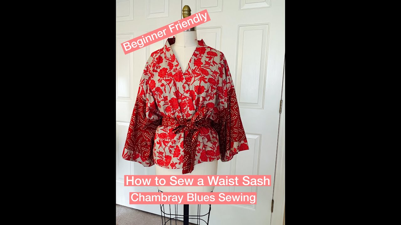 How to Sew a Waist Sash - YouTube