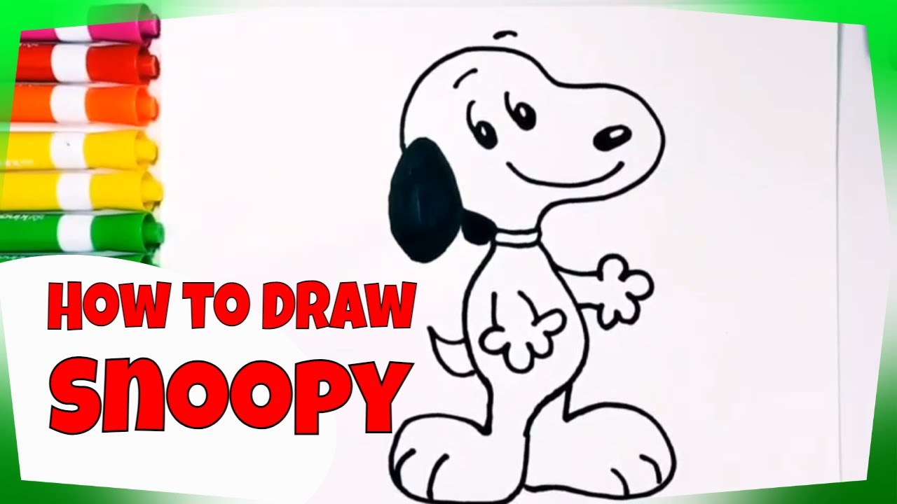 How to Draw Snoopy Easy. - YouTube