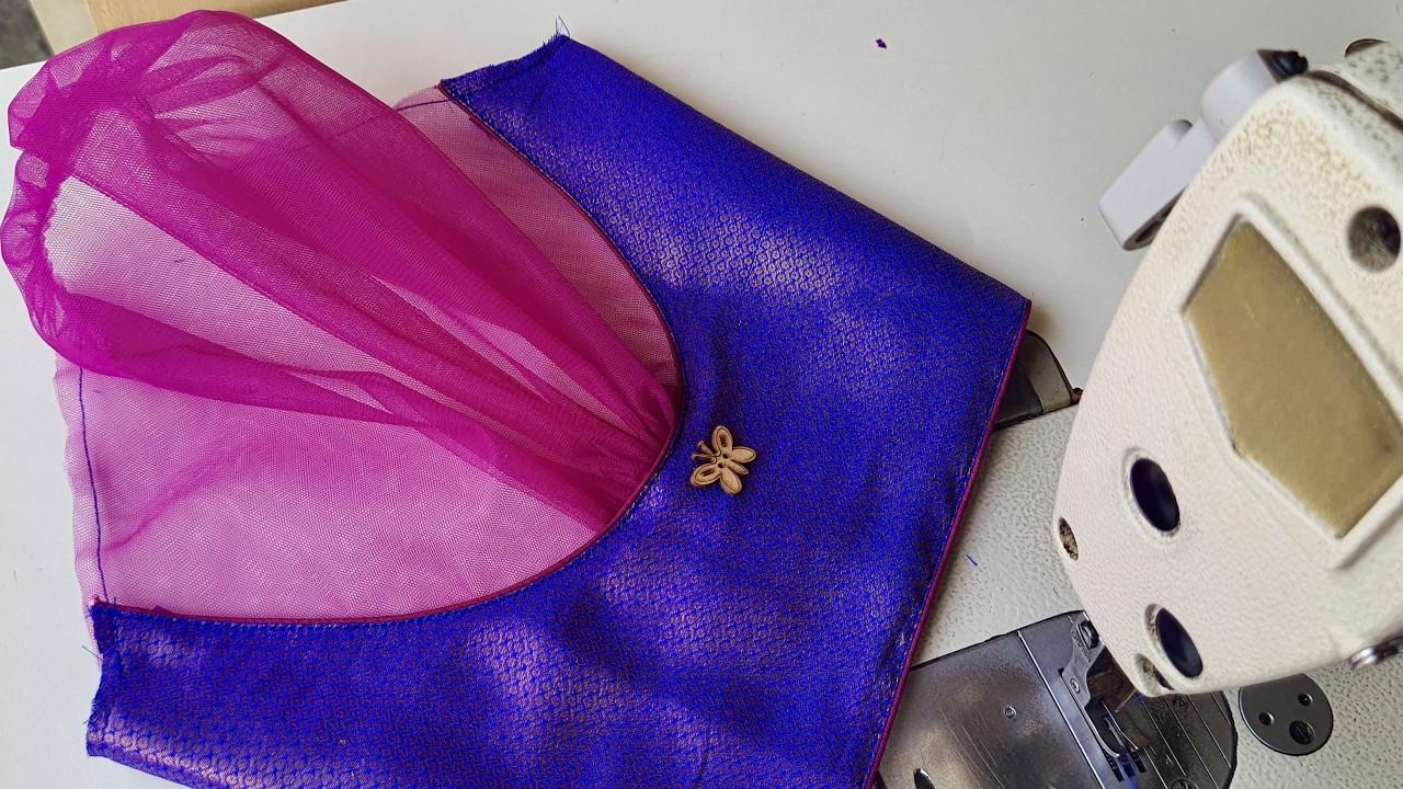 Designer net puff sleeve design | Simple Komdi Sleeve Design Cutting ...