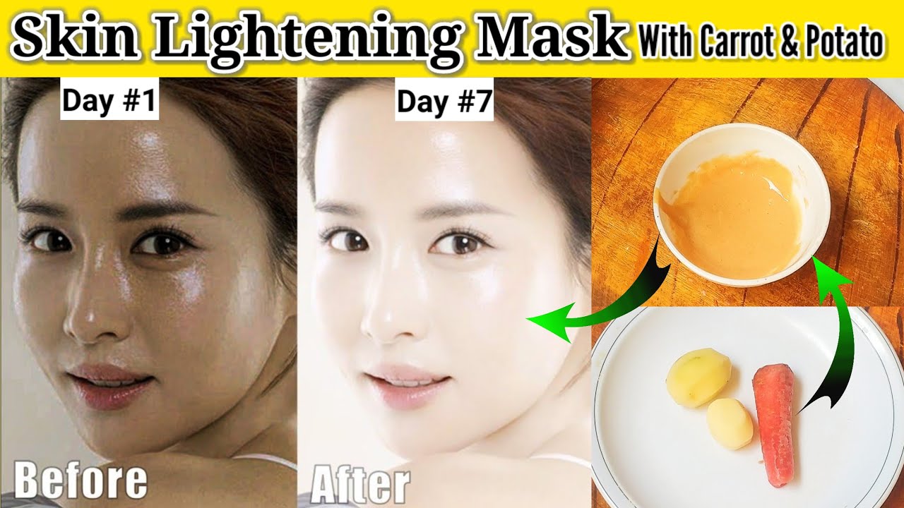 Skin Lightening Mask With Carrot & Potato | skin lightening | skin ...