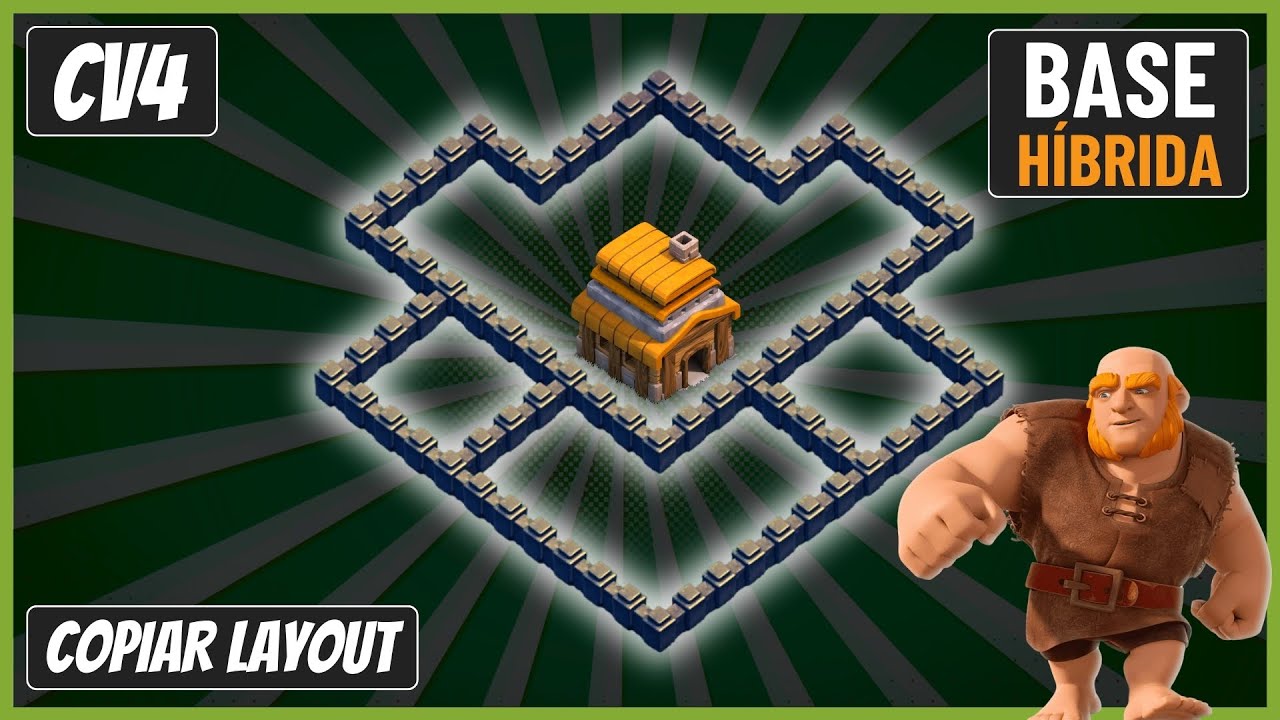 Layout Híbrido #02 - O MELHOR LAYOUT CV4 - Clash of Clans - YouTube