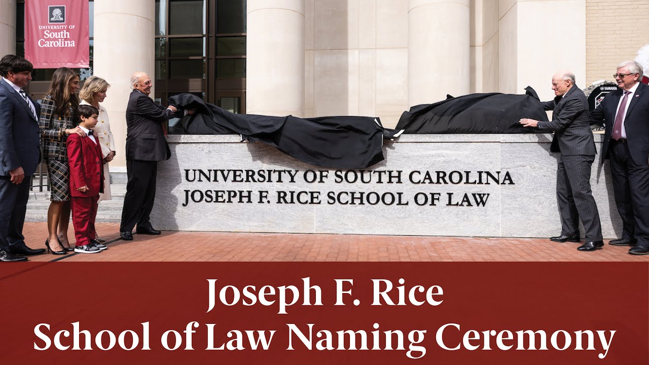 Joseph F Rice School of Law Naming Ceremony - YouTube