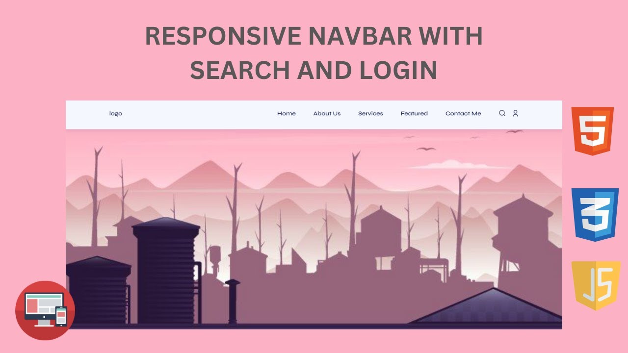 "Creating a Responsive Navbar with Search and Login" - YouTube