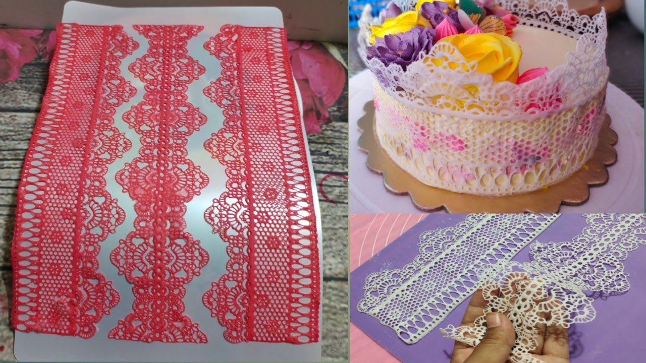 homemade edible sugar lace recipe | সুগার লেস রেসিপি | How to make ...