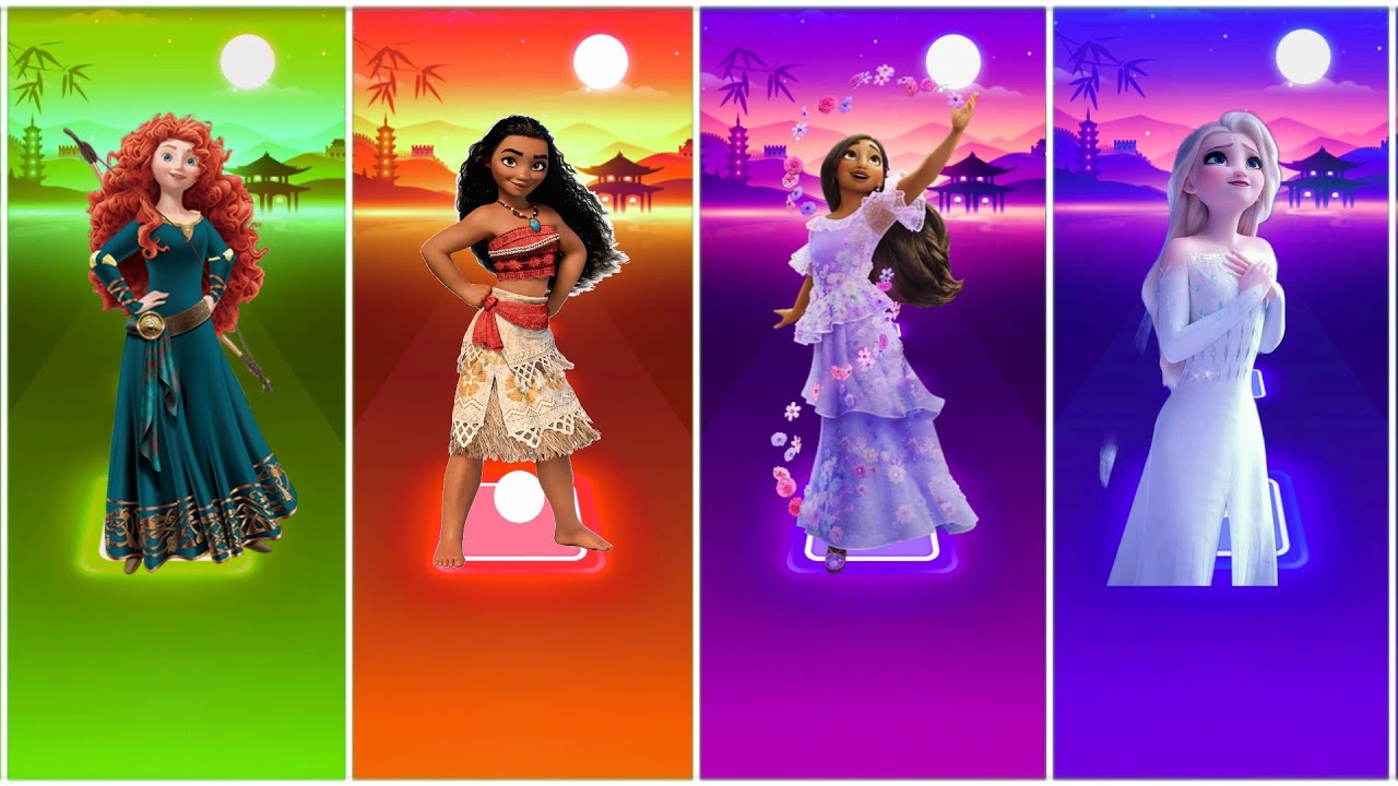 !! Brave Merida 🆚 Elsa Frozen 🆚 Isabella Princess 🆚 Moana Princess ...