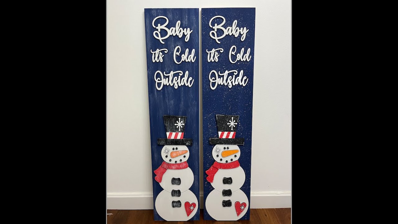 Snowman Porch Leaner - YouTube