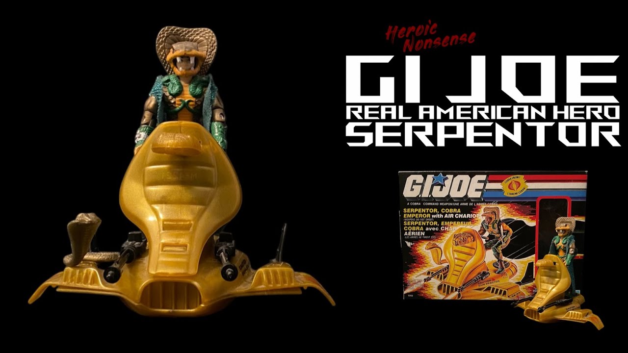 RETRO! GI Joe Real America Hero 1986 SERPENTOR and AIR CHARIOT Review ...
